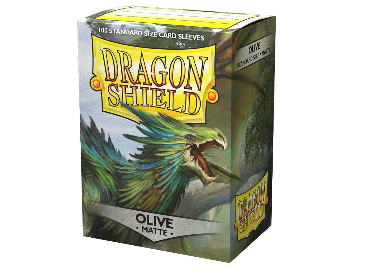 Dragon Shield - Box 100 - Olive Matte | Decked Out Gaming