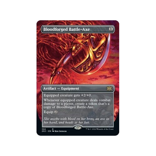 Bloodforged Battle-Axe (Borderless) FOIL | Decked Out Gaming