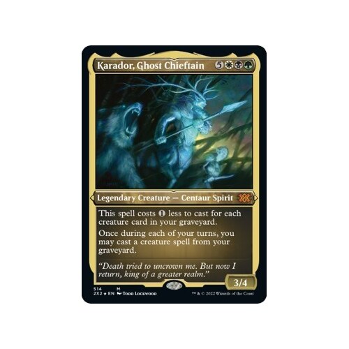 Karador, Ghost Chieftain (Foil Etched) - 2X2 | Decked Out Gaming