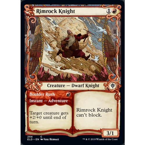 Rimrock Knight // Boulder Rush (Showcase) FOIL - ELD | Decked Out Gaming